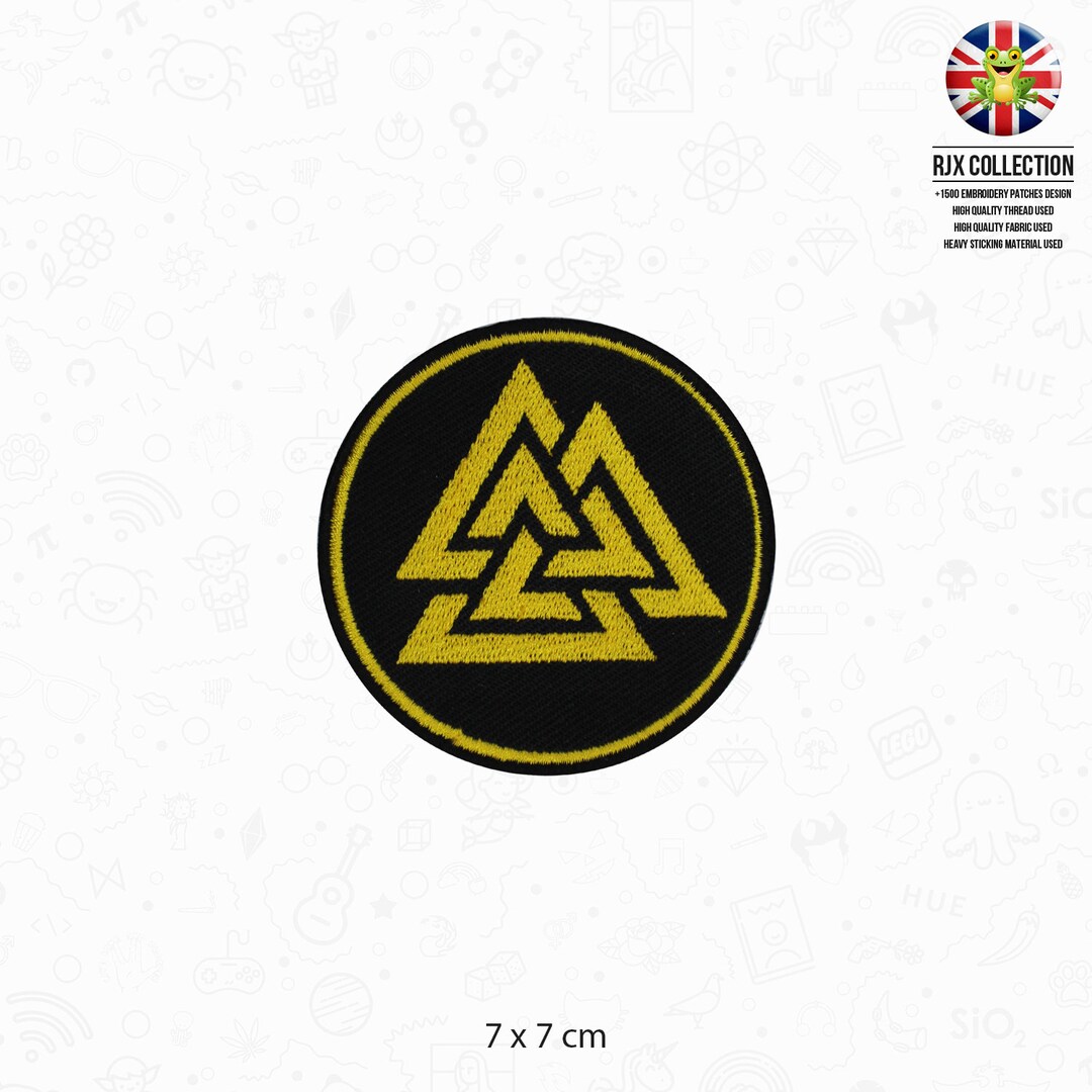 Valknut Triangles Vicking Circle Patch Embroidered Iron on Patch Sew on ...