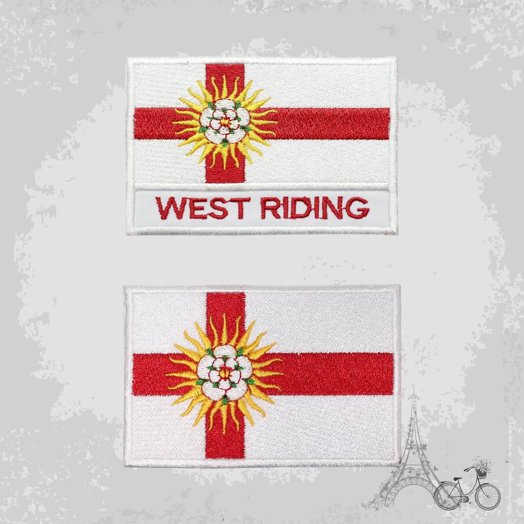 WEST RIDING UK County Flag Embroidered Iron on Patch Sew on Badge ...