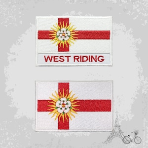 WEST RIDING UK County Flag Embroidered Iron on Patch Sew on Badge ...