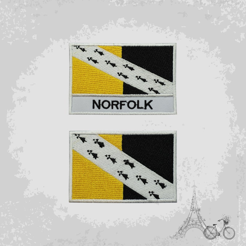 NORFOLK UK County Flag Embroidered Iron on Patch Sew on Badge - Etsy
