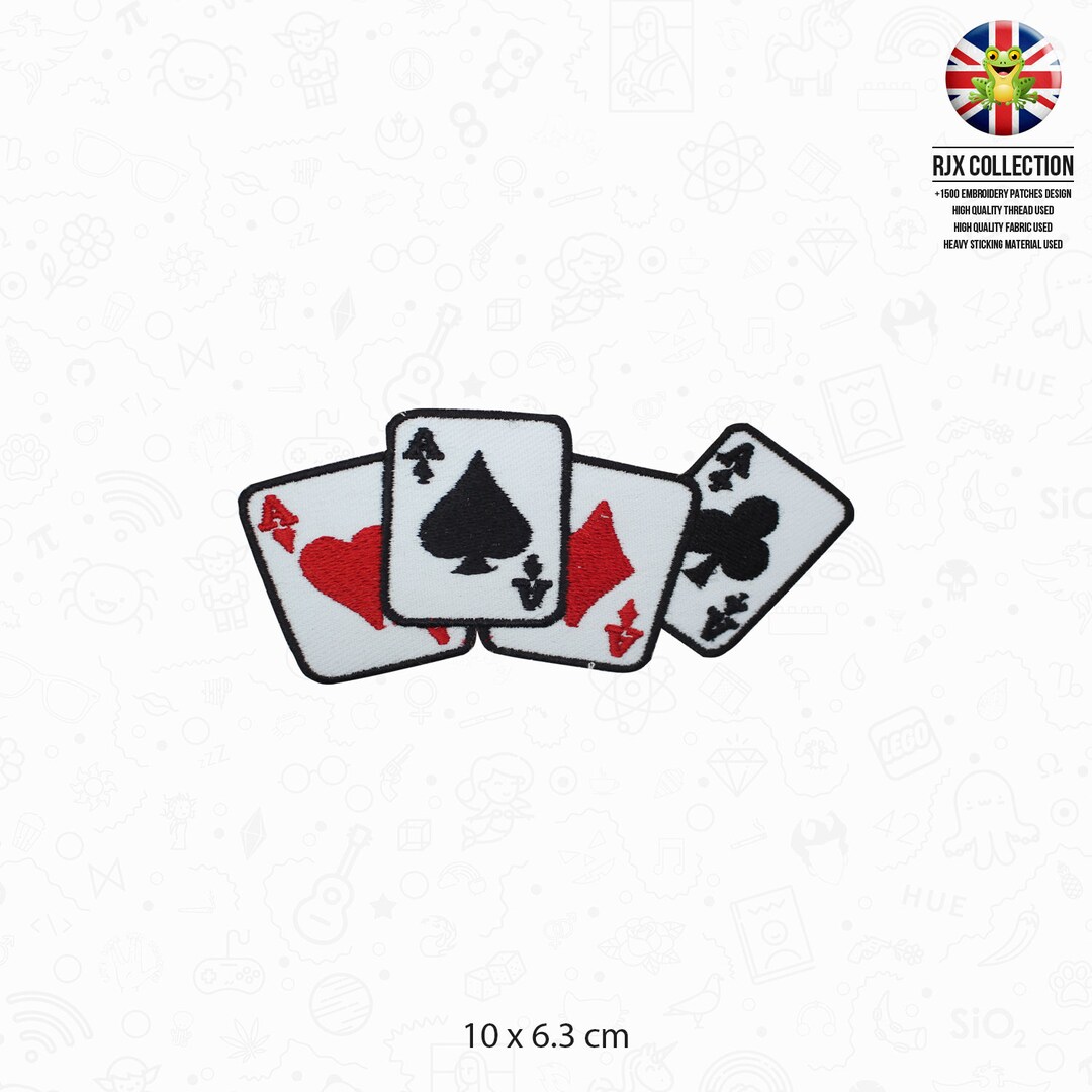 Playing Cards Patch Embroidered Iron on Patch Sew on Badge Applique for ...