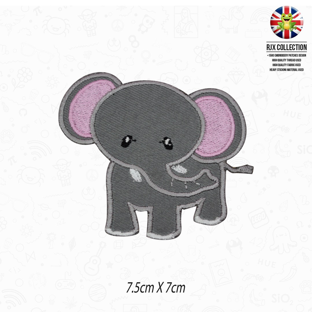Gender Reveal Baby Elephant Patch Embroidered Iron on Patch Sew on ...
