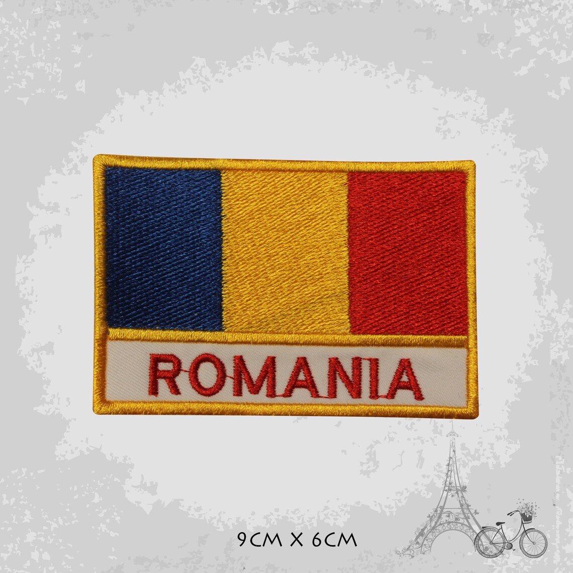 Romanian National Flag Embroidered Iron on Patch Sew on Badge Applique ...