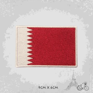 Qatar National Flag Embroidered Iron on Patch Sew on Badge Applique ...