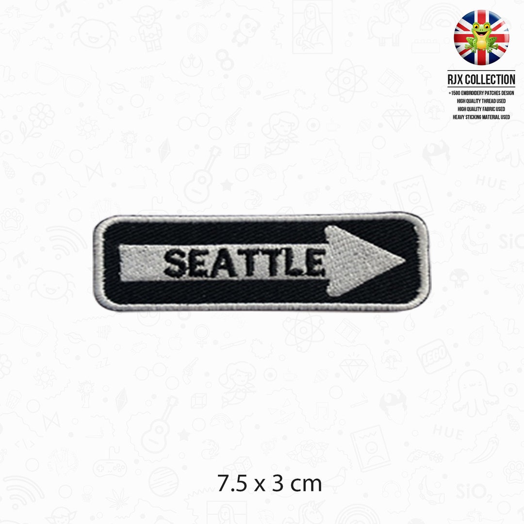 SEATTLE Arrow Patch Embroidered Iron on Patch Sew on Badge Applique for ...
