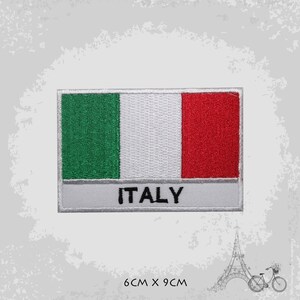 Italy National Flag Embroidered Iron on Patch Sew on Badge Applique ...