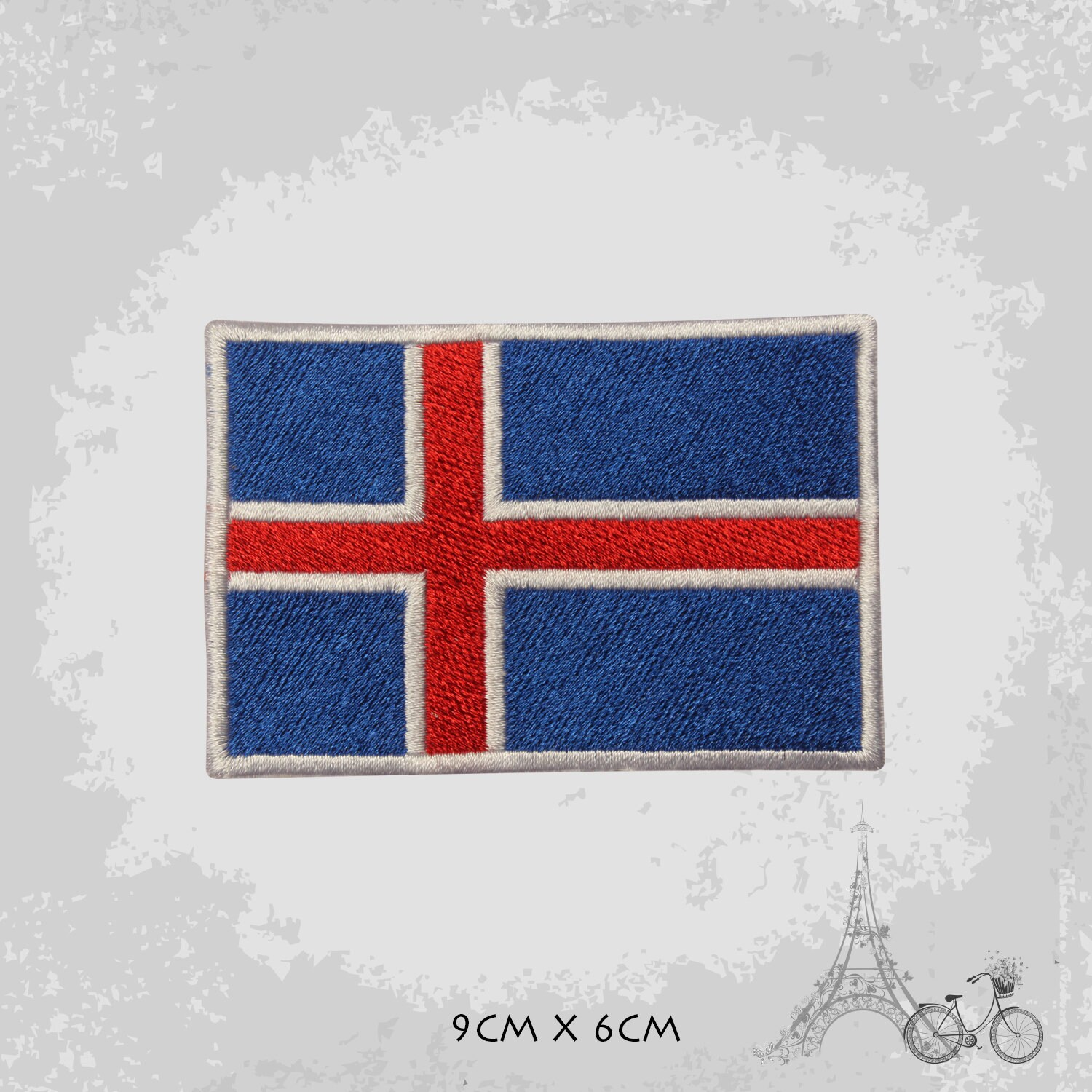 Iceland National Flag Embroidered Iron on Patch Sew on Badge Applique ...