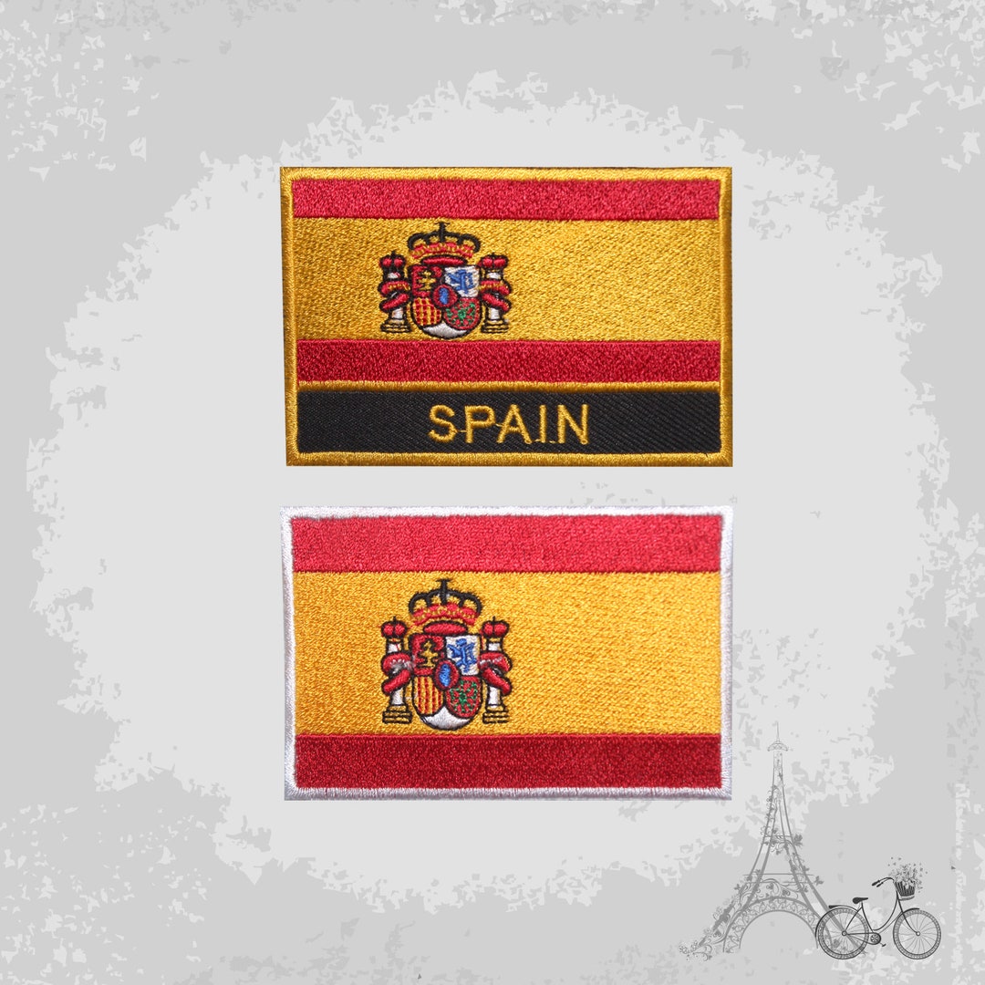 Spain National Flag Embroidered Iron on Patch Sew on Badge Applique ...