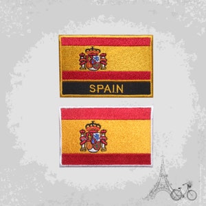Spain National Flag Embroidered Iron on Patch Sew on Badge Applique ...