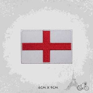 England National Flag Embroidered Iron on Patch Sew on Badge Applique ...