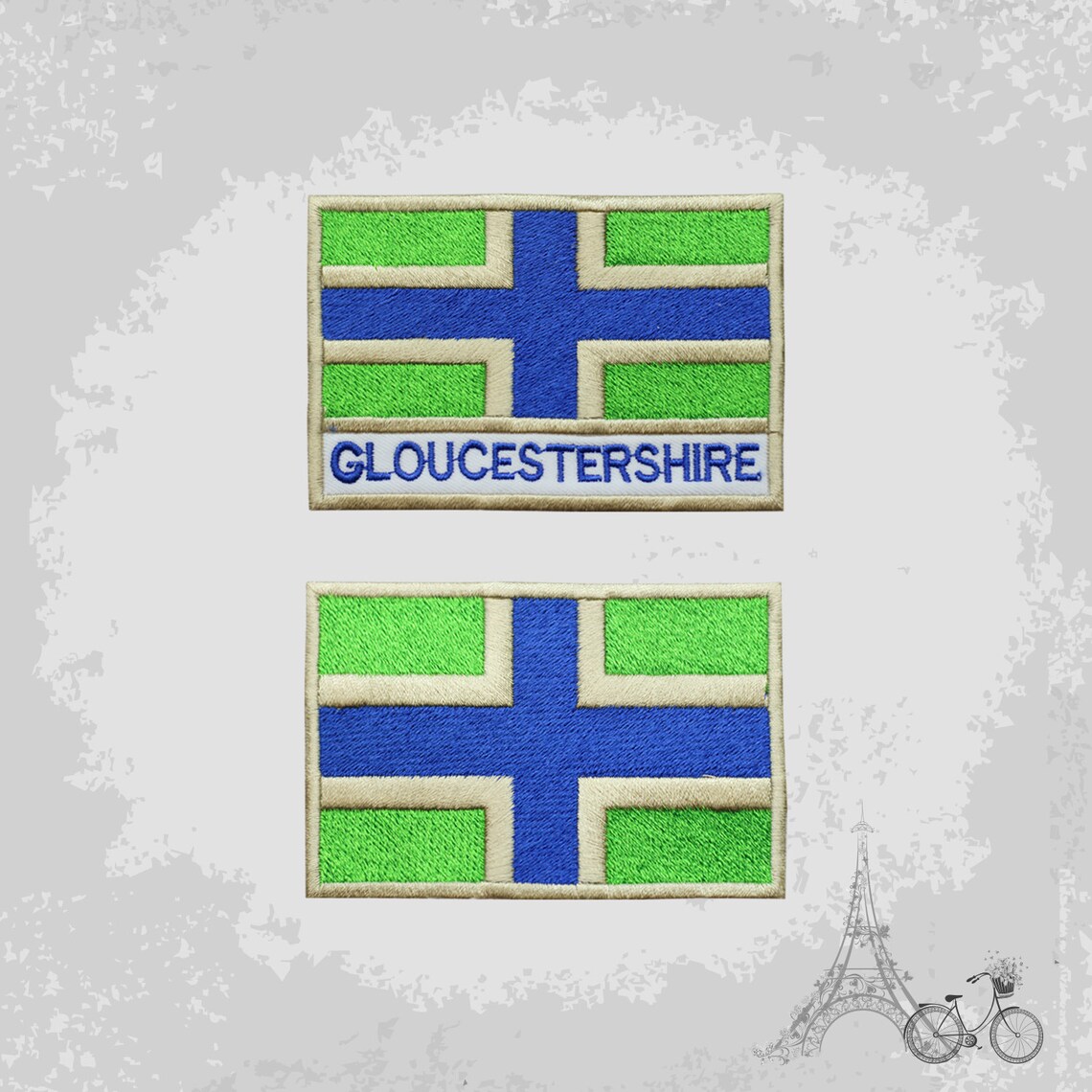 GLOUCESTERSHIRE UK County Flag Embroidered Iron on Patch Sew - Etsy