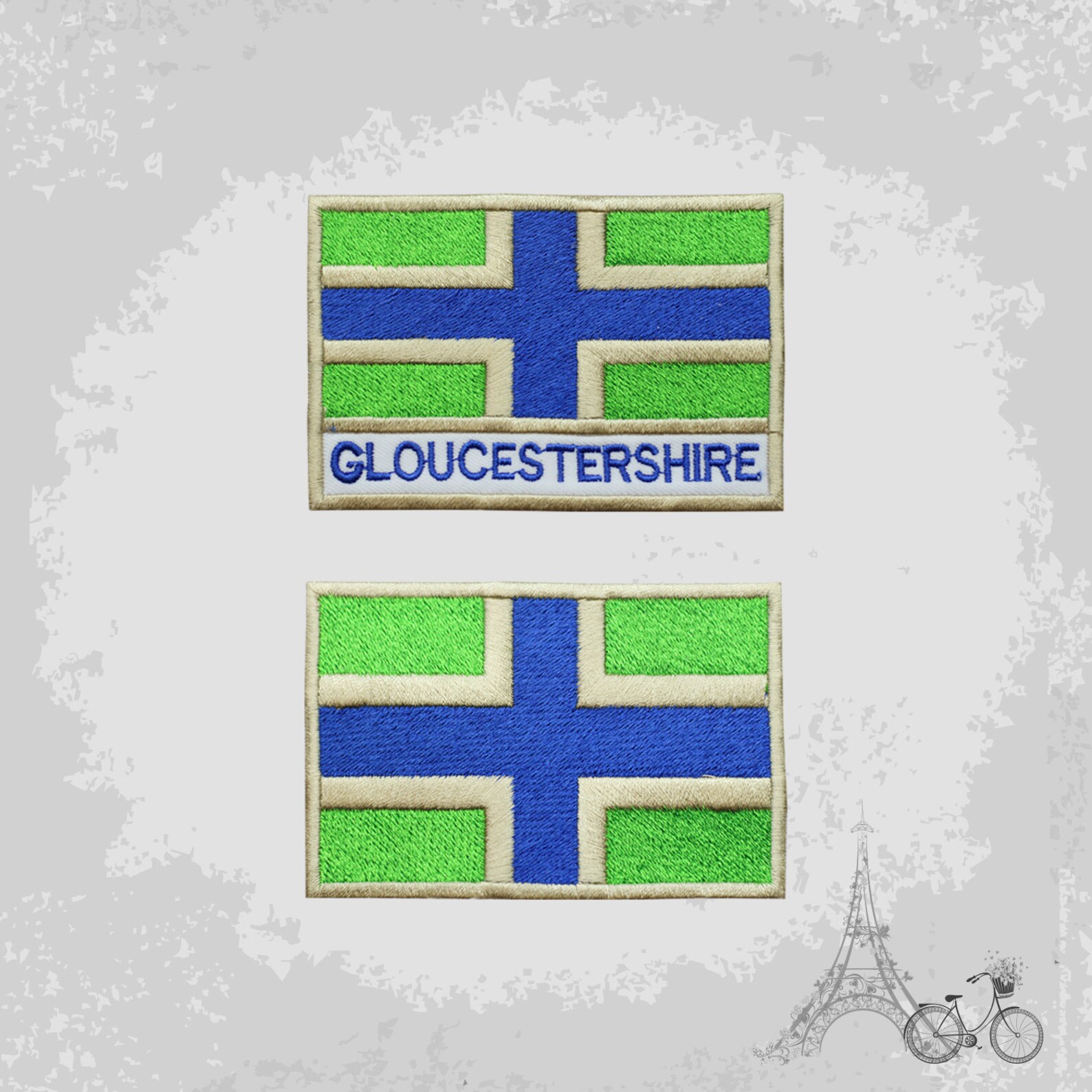 GLOUCESTERSHIRE UK County Flag Embroidered Iron on Patch Sew | Etsy