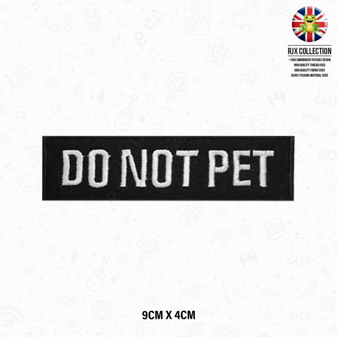 DO NOT PET Words Slogan Patch Embroidered Iron on Patch Sew on Badge ...