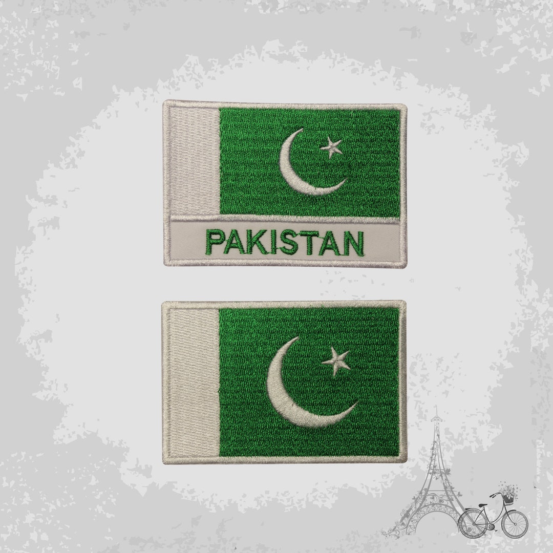 Pakistan National Flag Embroidered Iron on Patch Sew on Badge Applique ...