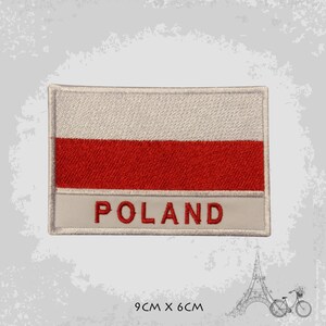 Poland National Flag Embroidered Iron on Patch Sew on Badge Applique ...