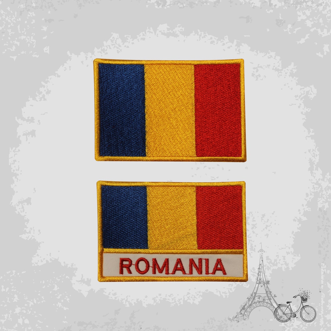 Romanian National Flag Embroidered Iron on Patch Sew on Badge Applique ...