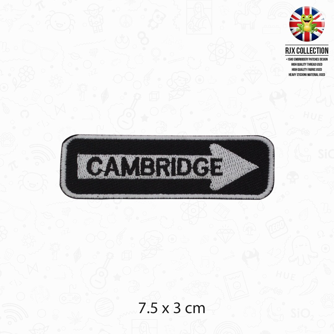 CAMBRIDGE Arrow Patch Embroidered Iron on Patch Sew on Badge Applique ...
