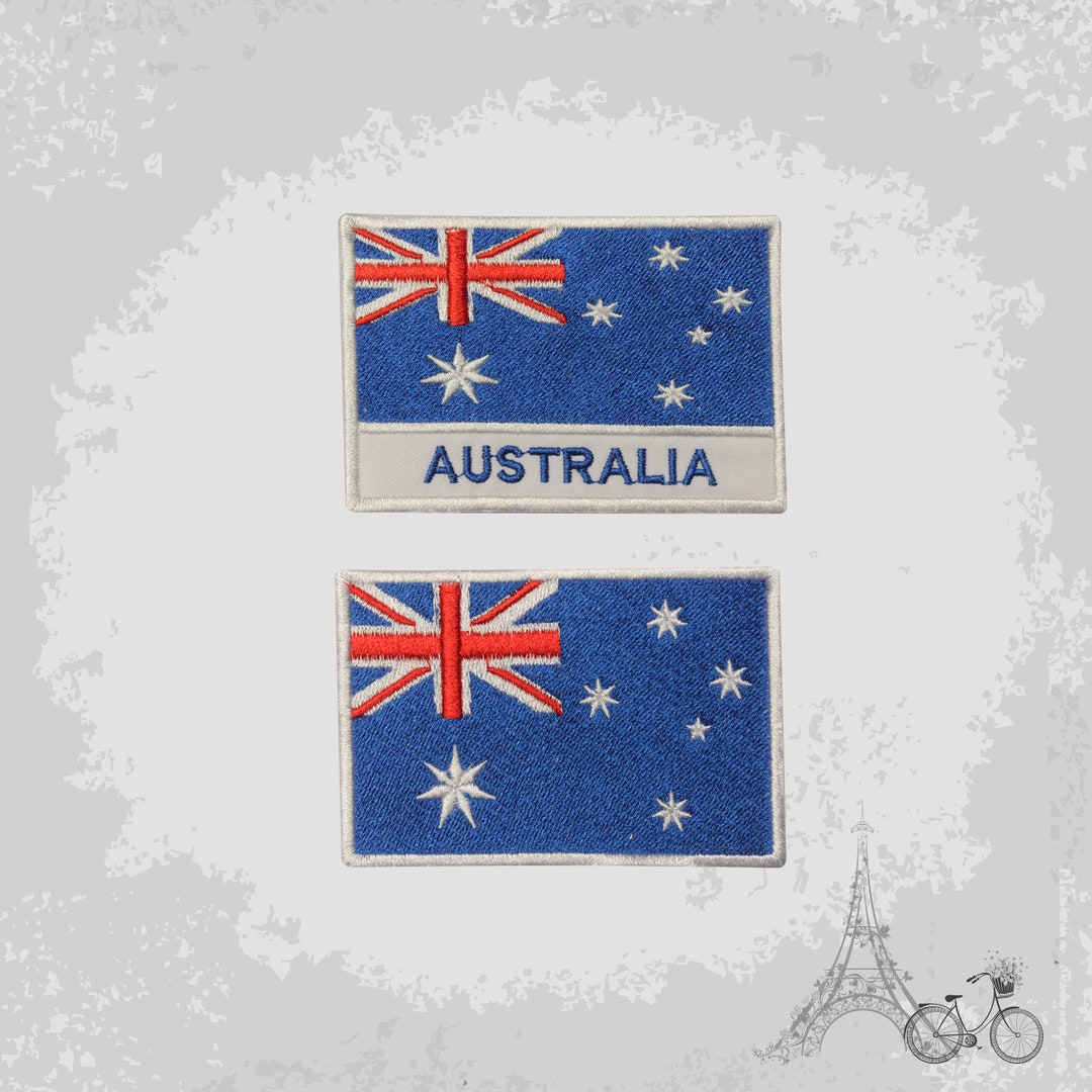 Australia National Flag Embroidered Iron on Patch Sew on Badge Applique ...