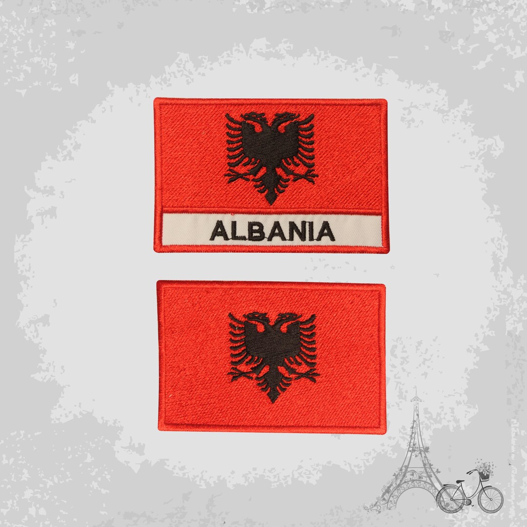 Albania National Flag Embroidered Iron on Patch Sew on Badge Applique Country National Flag - Etsy