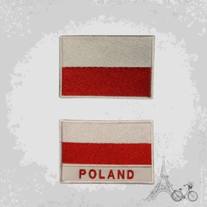 Poland National Flag Embroidered Iron on Patch Sew on Badge Applique ...