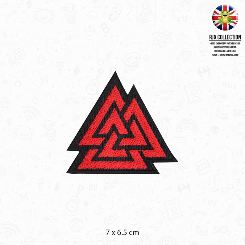 Valknut Triangles Vicking Sign Patch Embroidered Iron on Patch Sew on ...