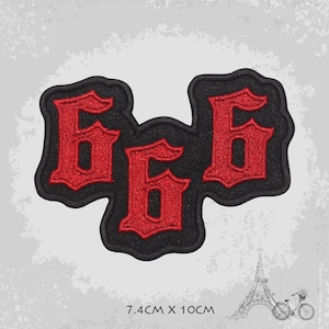 666 Devil Symbol Bikers Embroidered Iron on Patch Sew on Badge - Etsy