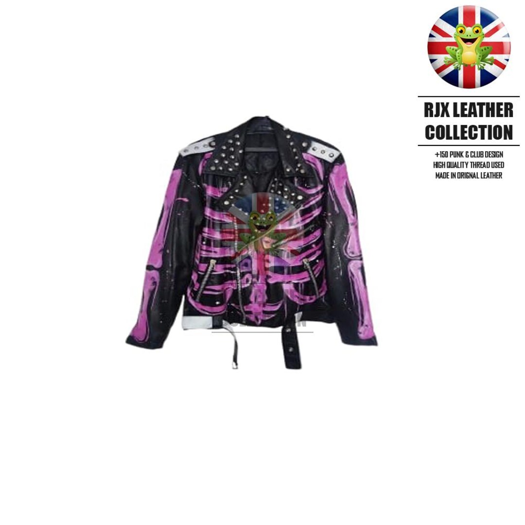Halloween Night Skeleton Jacket Horror Jacket Punk Jacket Custom ...
