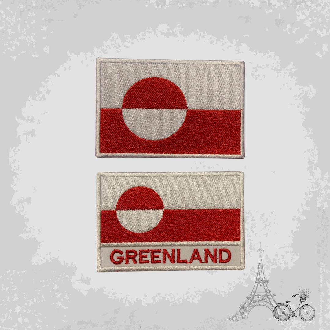 Greenland National Flag Embroidered Iron on Patch Sew on Badge Applique Country National Flag - Etsy