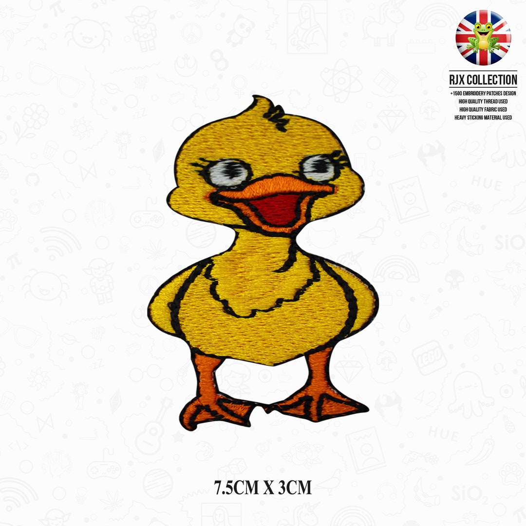 Cute Smiling Baby Duck Cartoon Patch Embroidered Iron on Patch - Etsy