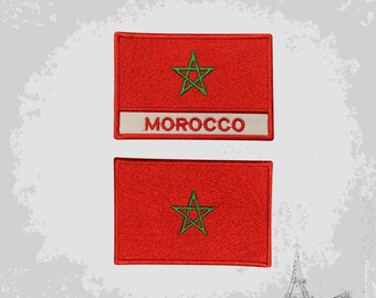 Morocco National Flag Embroidered Iron on Patch Sew on Badge - Etsy