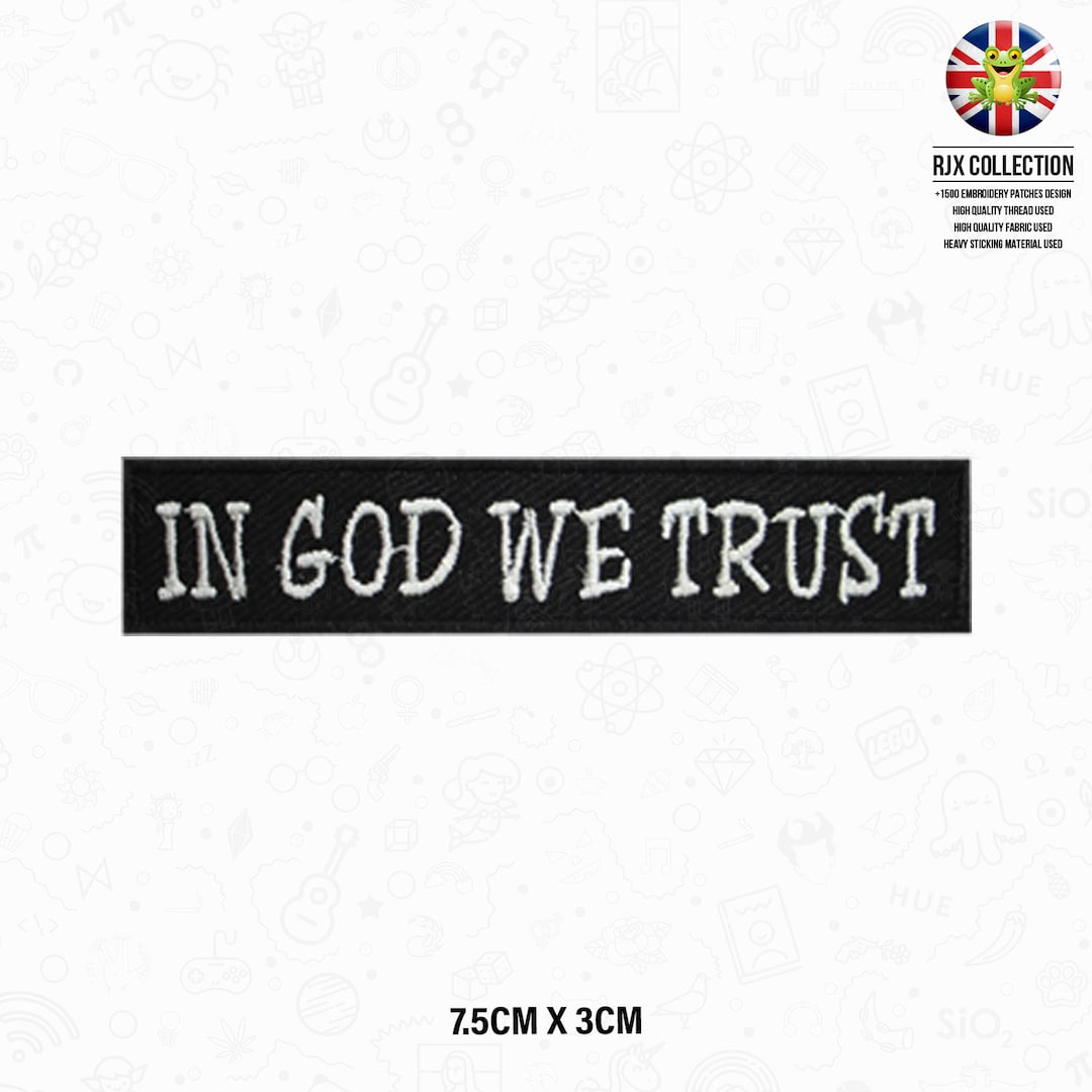 IN GOD We Trust Words Slogan Patch Embroidered Iron on Patch Sew on ...