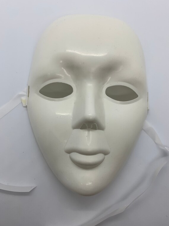 White Plastic Mask Dance Costumes Theater Halloween Women or - Etsy
