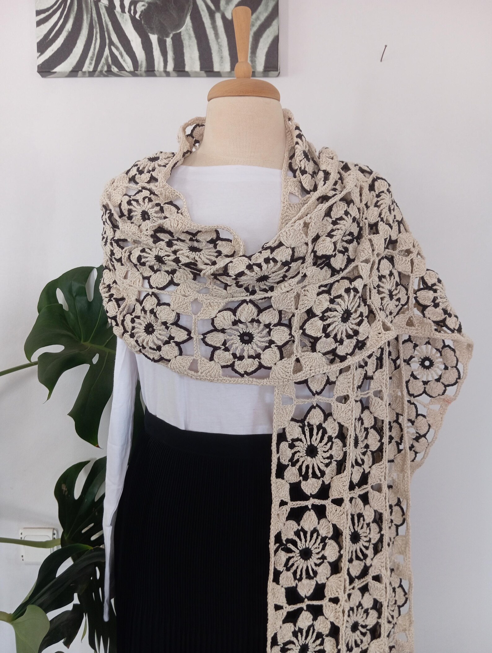Silk Shawl Scarf , Handmade Crochet - Etsy