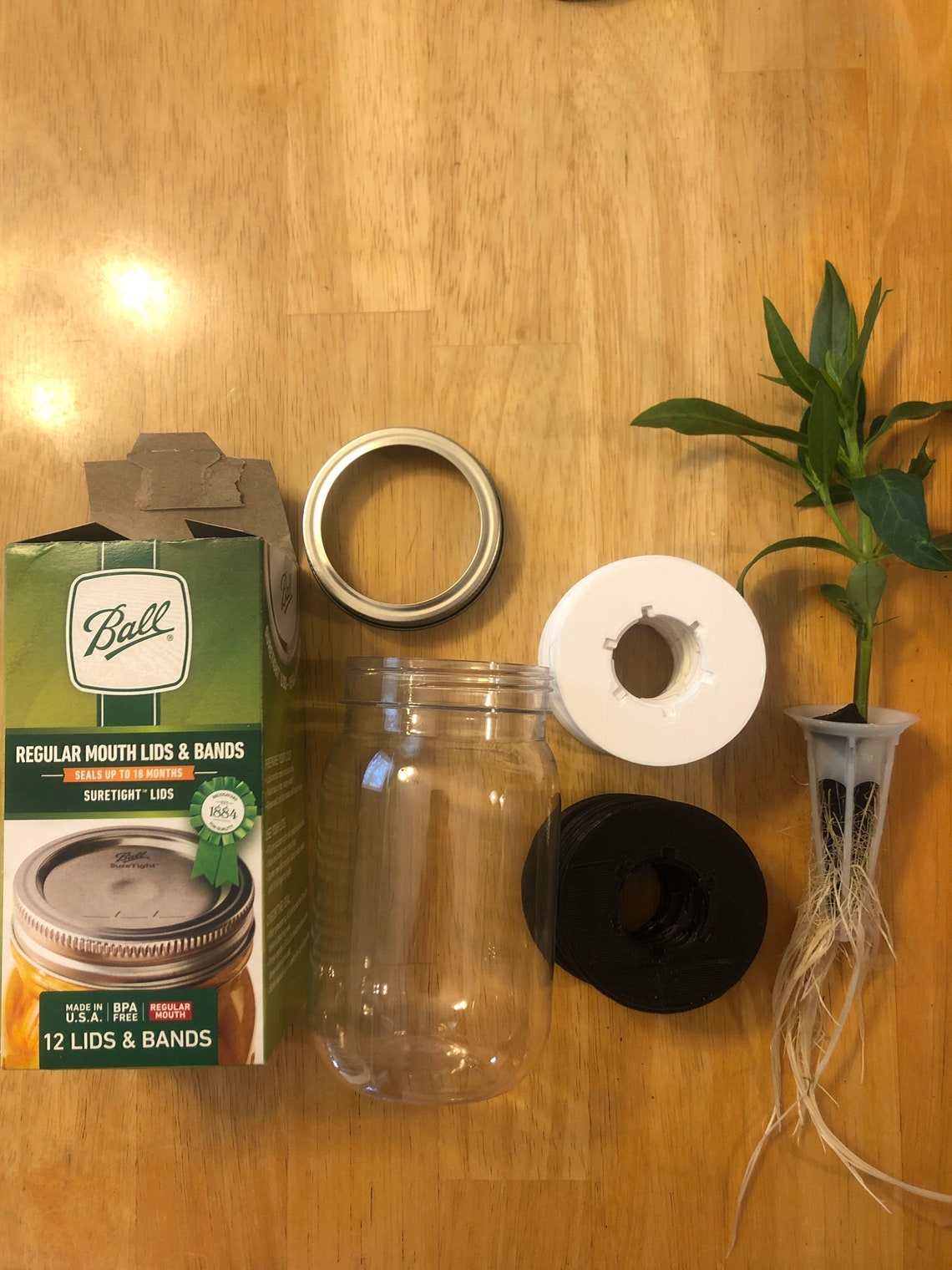 Aero Garden Pod Insert Top for Mason Jar - Etsy