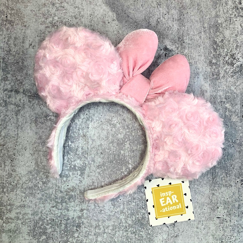 Millennial Pink Fluffy Mouse Ears - Etsy