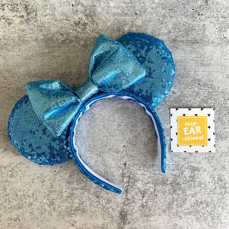 Sky Blue Sequin Mouse Ears | Etsy