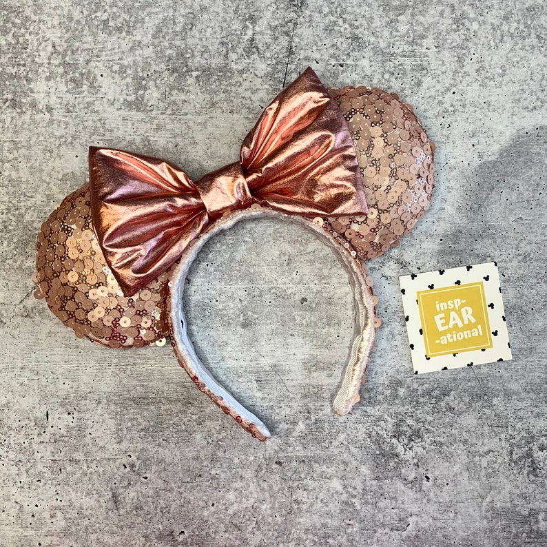 Rose Gold Sequin Mouse Ears - Etsy