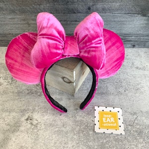 Raspberry Velvet Mouse Ears - Etsy