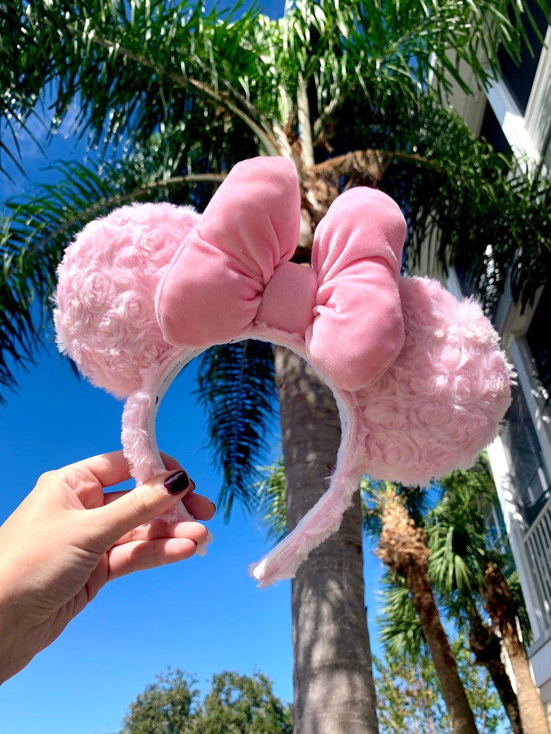 Millennial Pink Fluffy Mouse Ears - Etsy