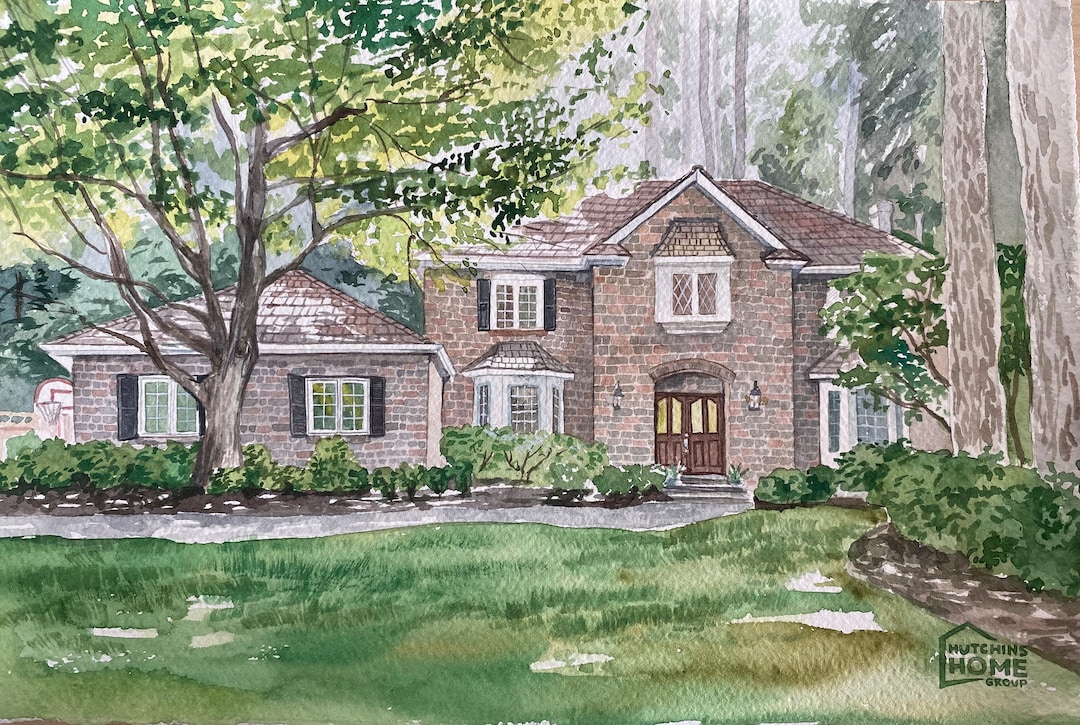 Custom House Portrait, Custom Home Portrait From Photo, Watercolor ...