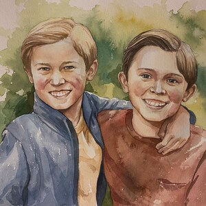 Custom Watercolor Portrait From Your Own Picture - Etsy