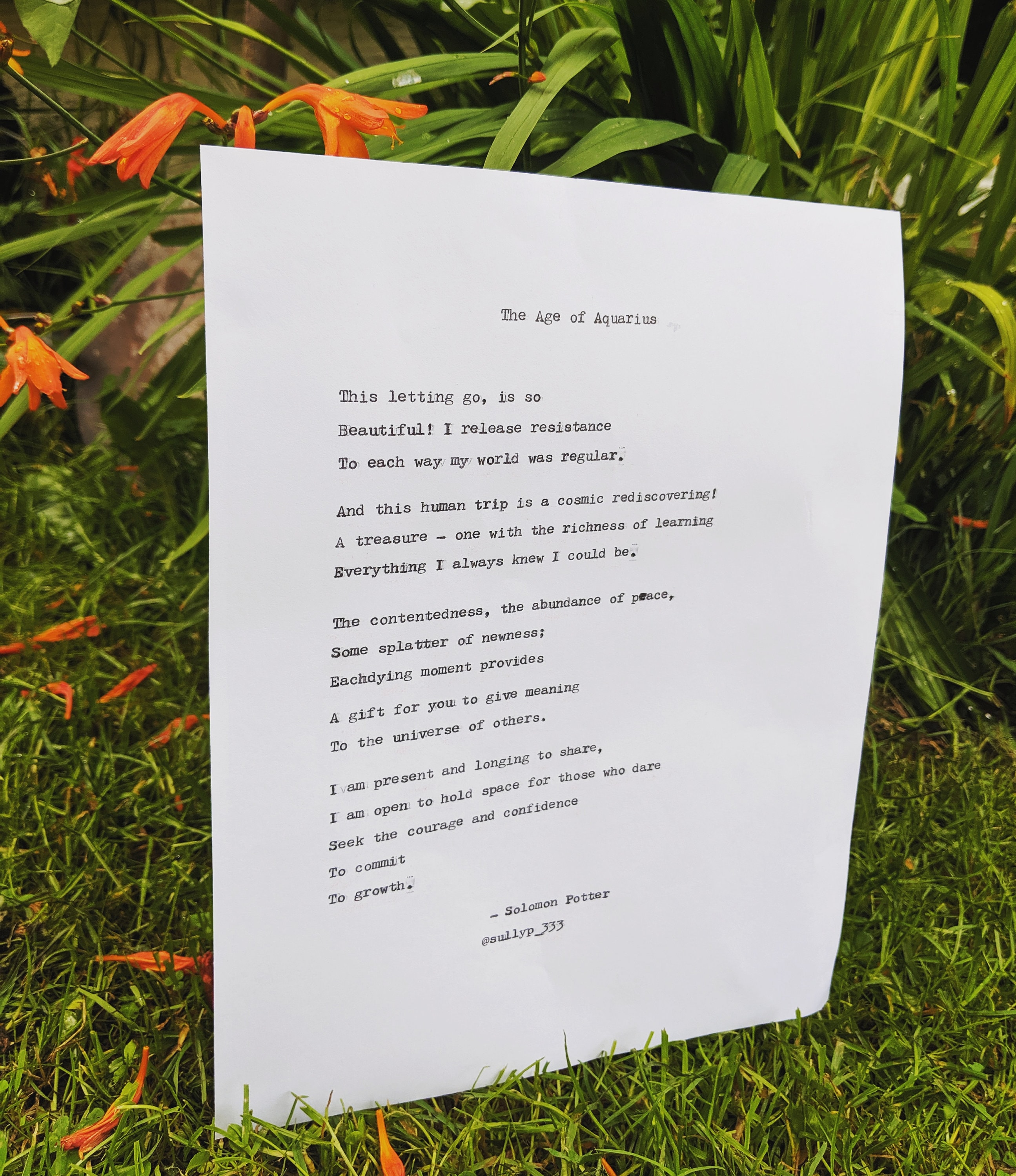 Handtyped & Signed Custom Poems - Etsy