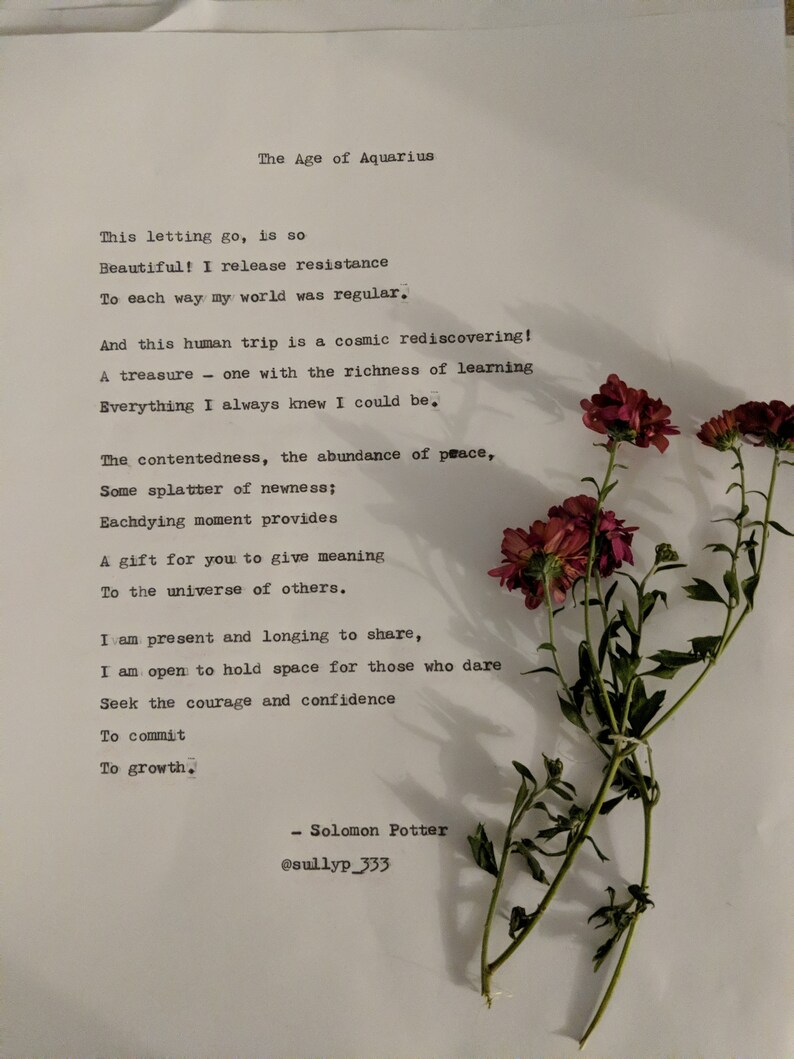Handtyped & Signed Custom Poems - Etsy