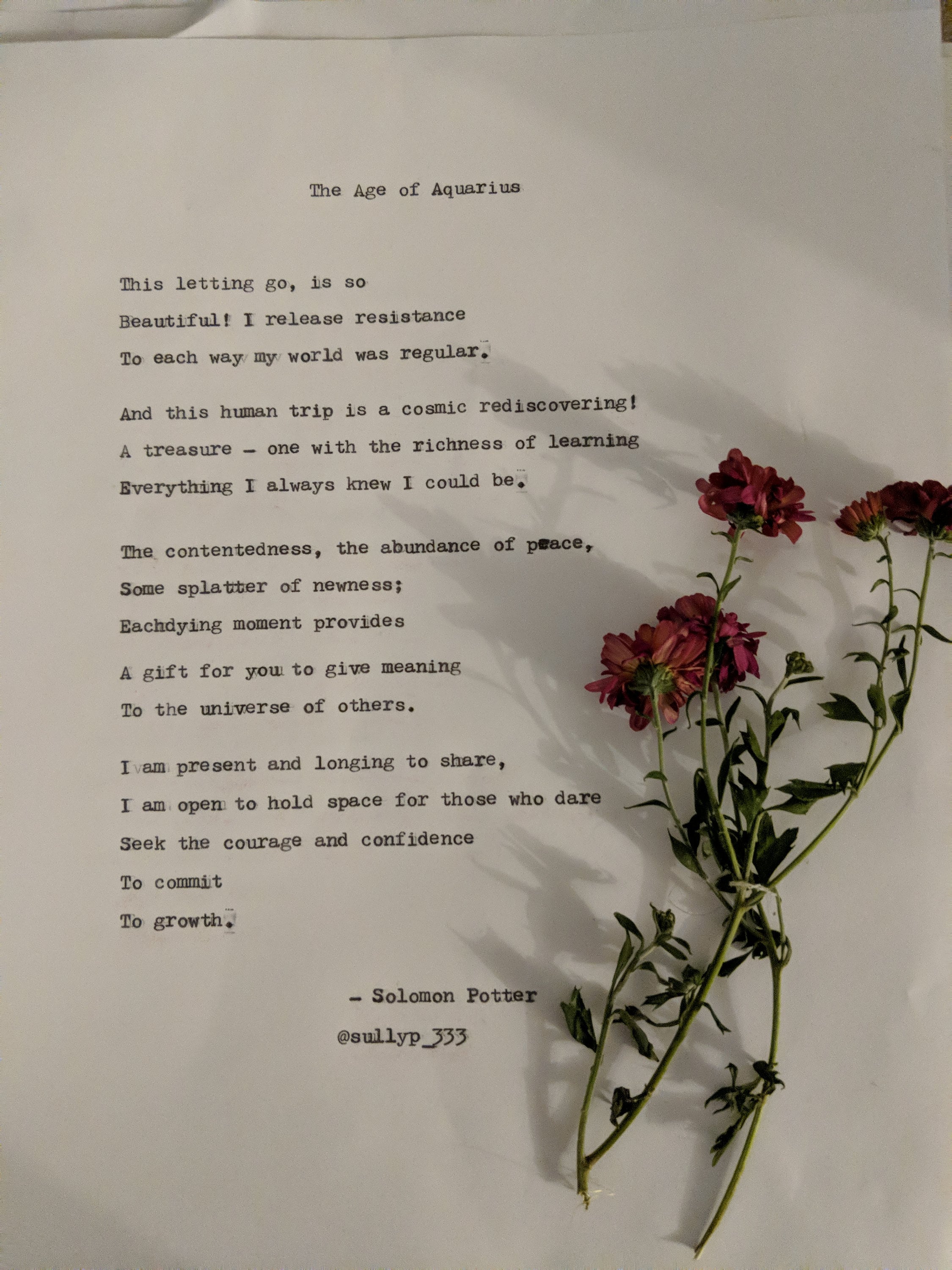Handtyped & Signed Custom Poems - Etsy