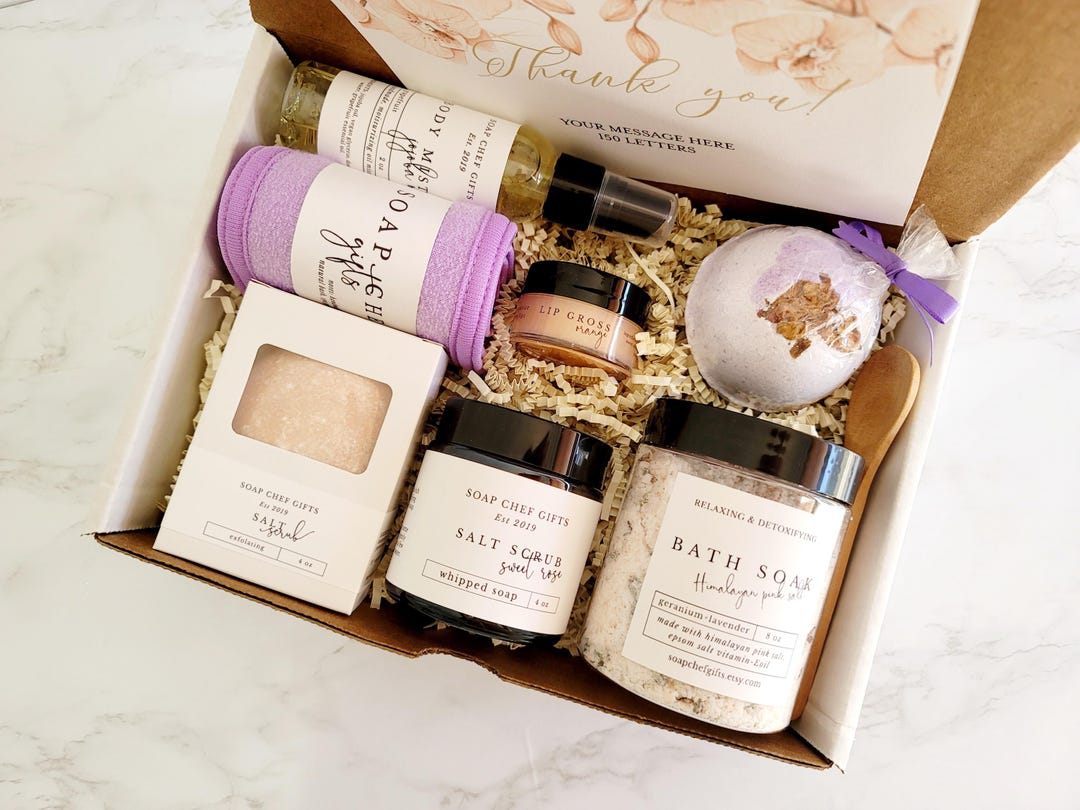 Salt Spa Box, Salt Scrub, Epsom Salt Bath Bomb, Birthday Spa Gift ...