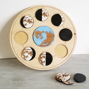 Moon Phases Wooden Engraved Puzzle - Moon Decor by Bright on Birch ...