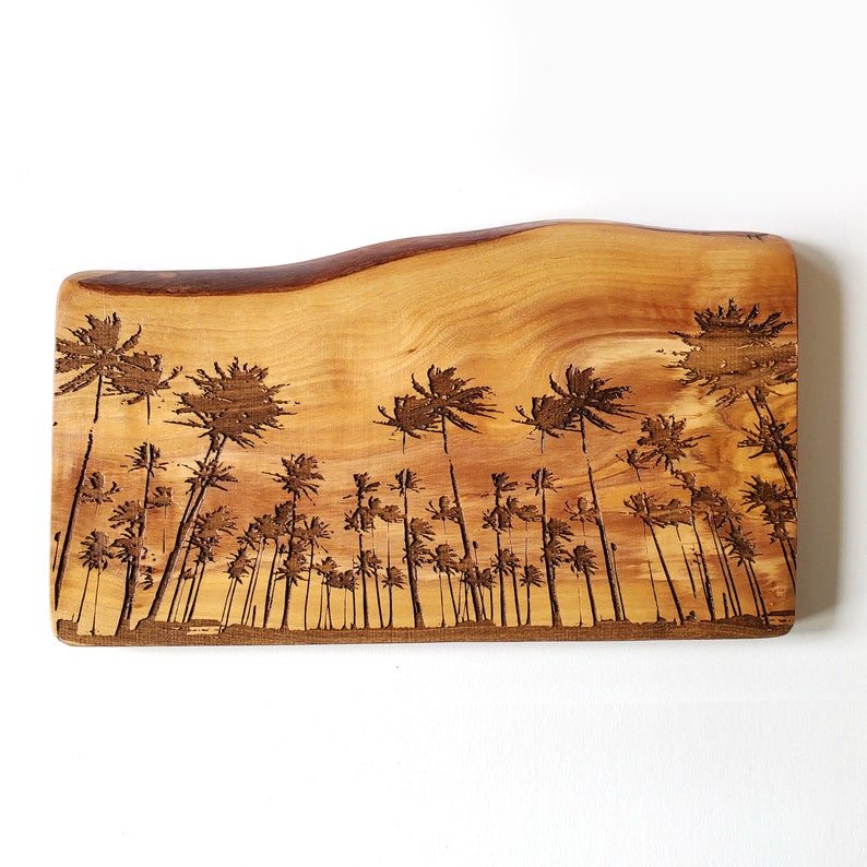 Tropical Palm Tree Charcuterie Board by Bright on Birch - Engraved ...