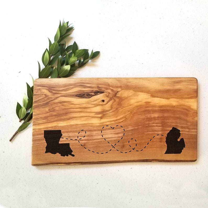 Coupled State Charcuterie Board Engraved Bread - Etsy