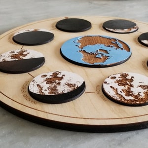 Moon Phases Wooden Engraved Puzzle - Moon Decor by Bright on Birch ...