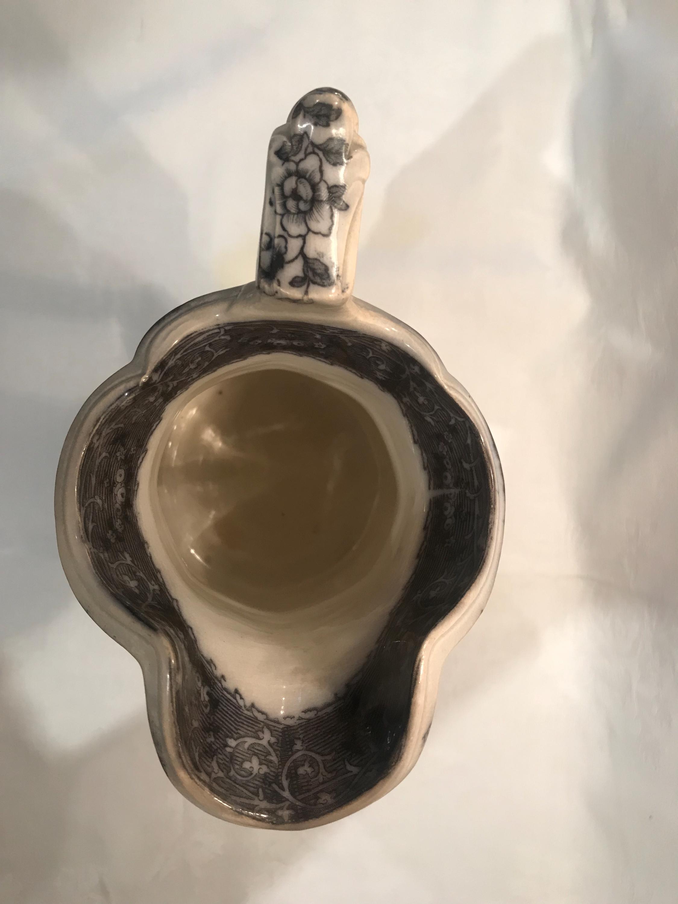 Transferware Grey Pitcher - Etsy